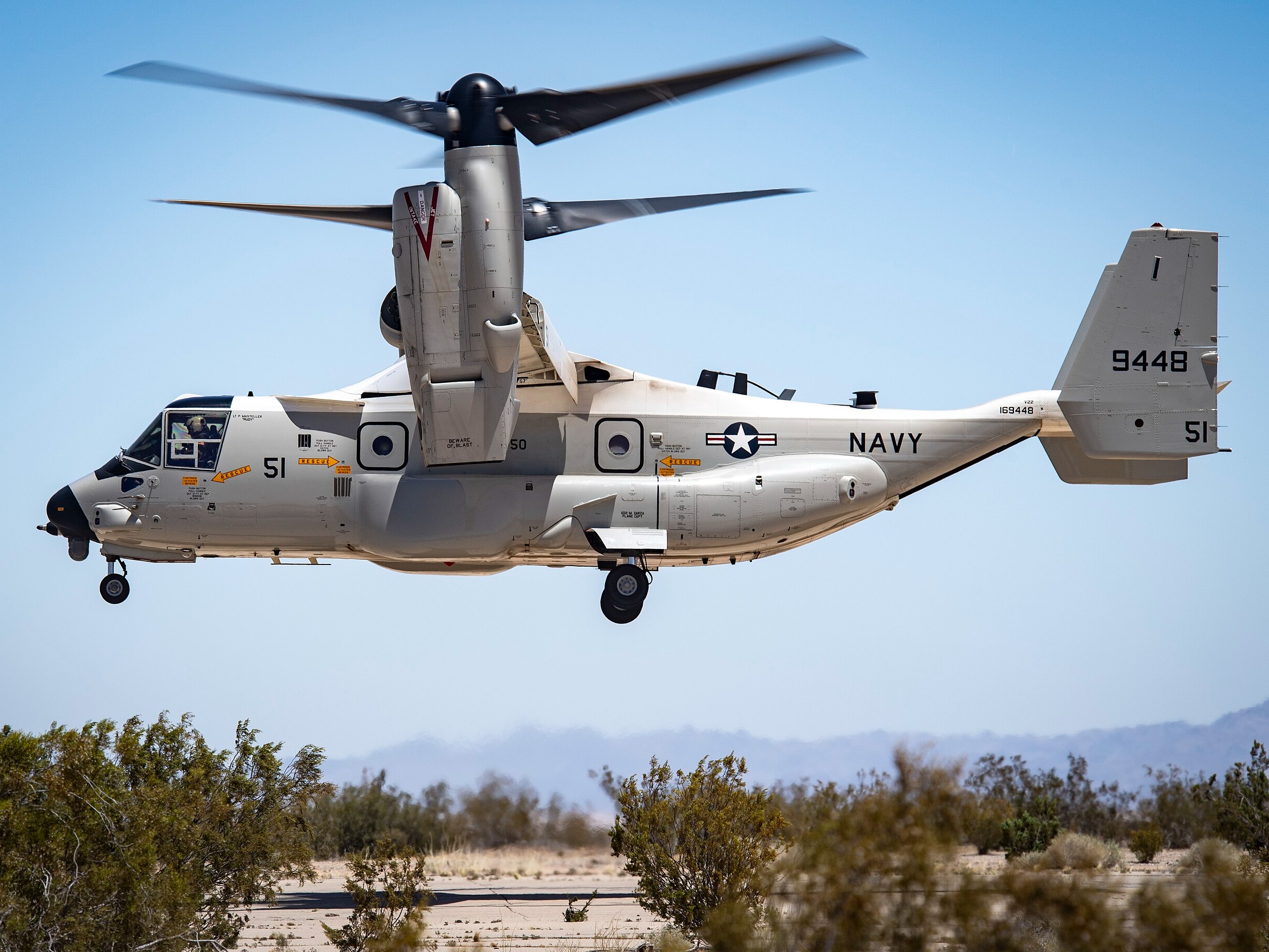 La US. Navy compra cinco CMV-22B Osprey por 590 millones de dólares ...