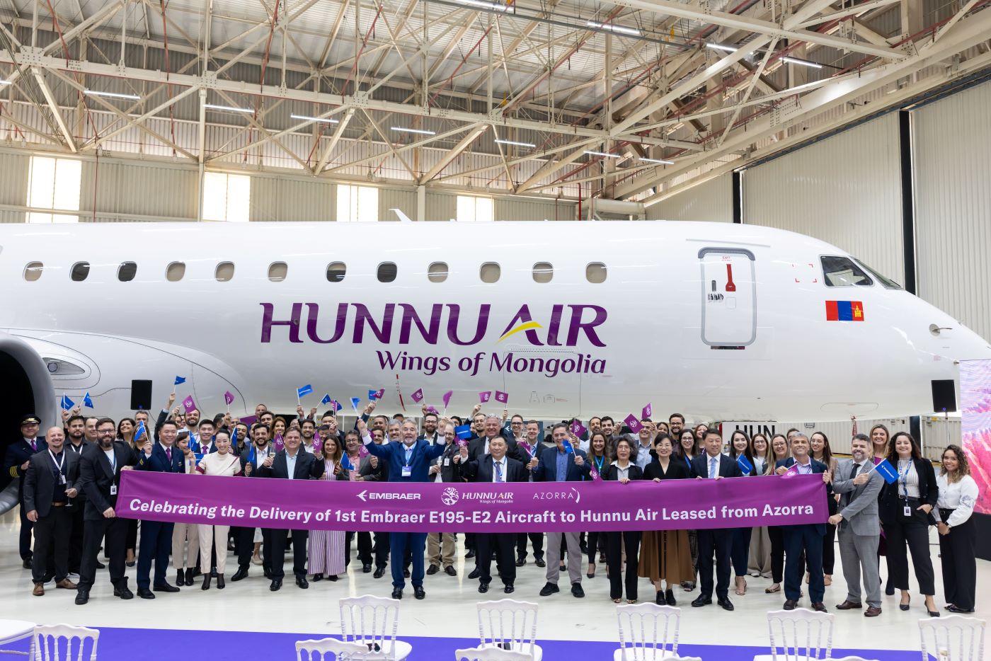 Debut en Mongolia: Hunnu Air incorpora su primer Embraer E195-E2 ...